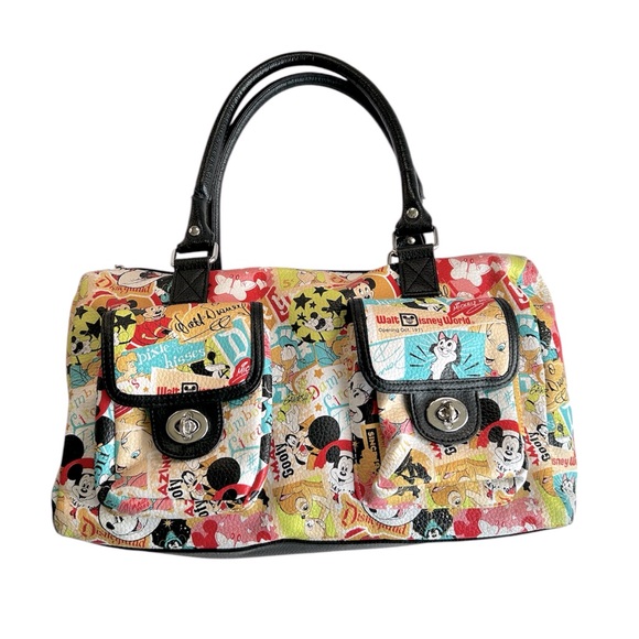 Disney | Bags | Disney Handbag Classic Collage Purse Mickey Mouse ...